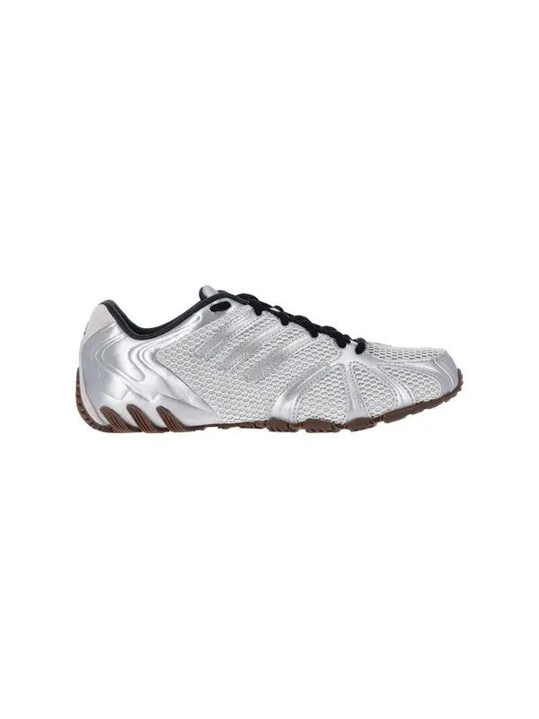 Adidas Leopard Print Lace Up Sneakers - Silver