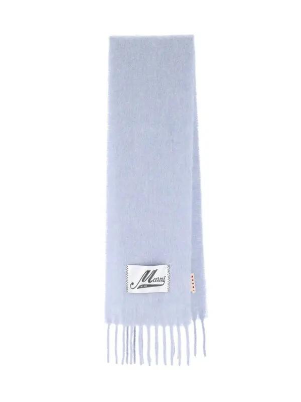 Marni Alpaca & Polyamide Scarf - Light Blue