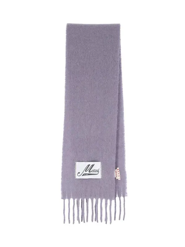 Marni Alpaca & Polyamide Scarf - Violet