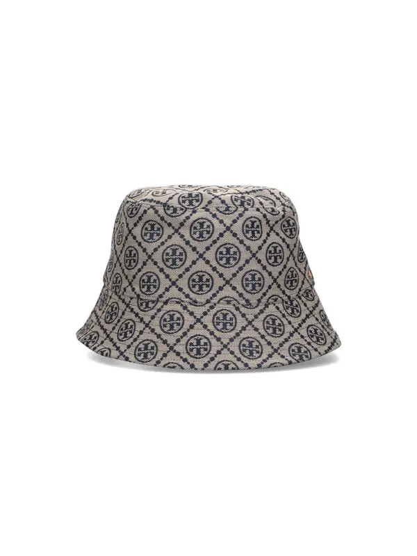 Tory Burch Logo Print Bucket Hat - Beige