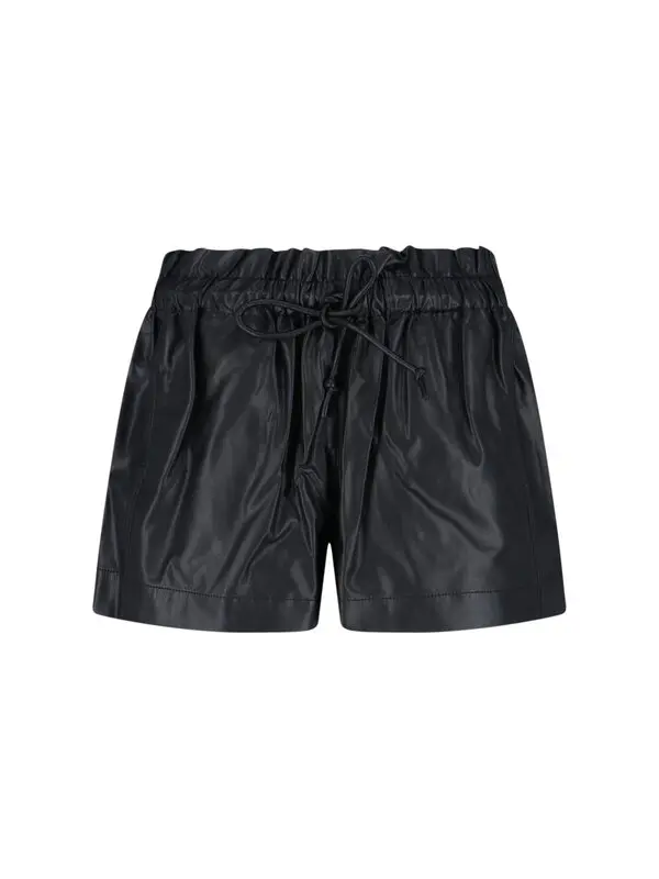 MARANT ETOILE High-waisted Drawstring Shorts - Black