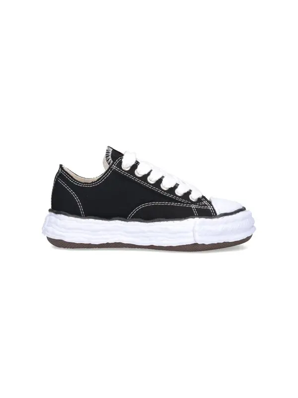 Mihara Yasuhiro Cotton Upper Sneakers With Rubber Sole - Black