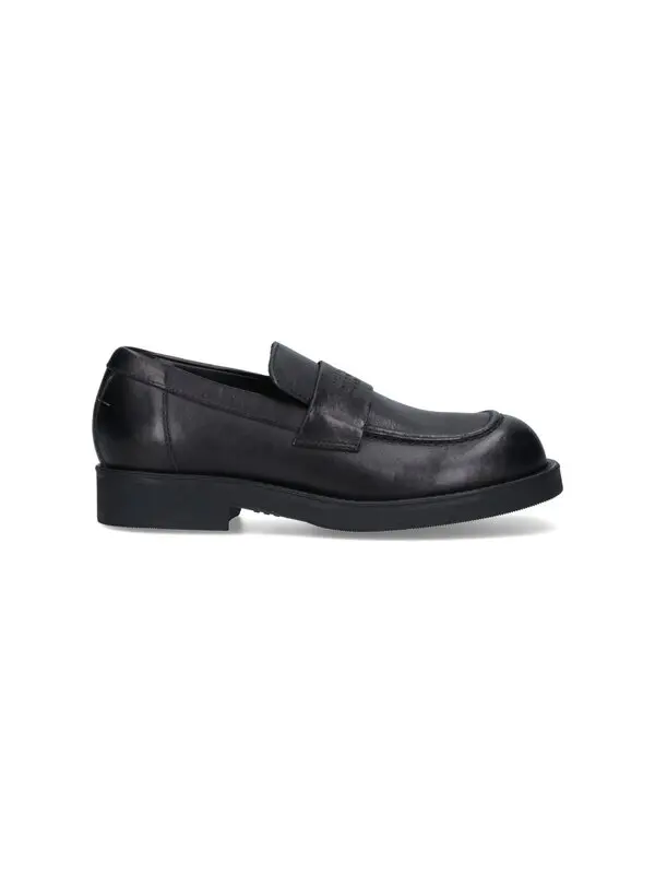 MAISON MARGIELA Leather Penny Loafer With Lug Sole