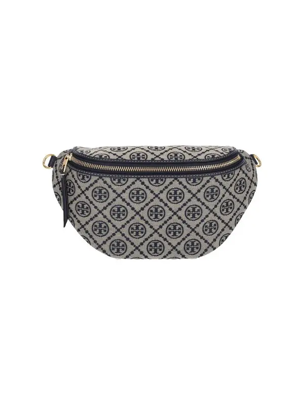 Tory Burch Leather-trim Mini Bag In Cotton-blend Canvas