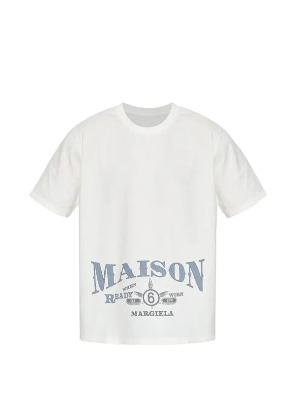 MAISON MARGIELA Graphic Cotton T-shirt - White