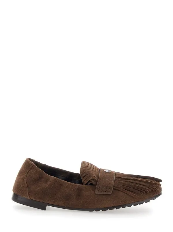 Tory Burch Fringe Ballet Flats - Brown