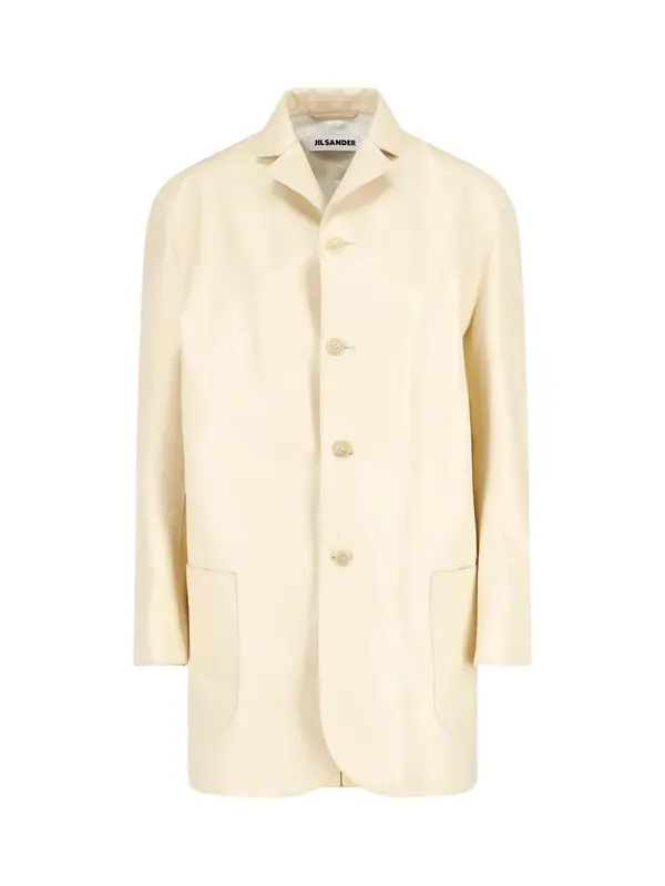 JIL SANDER Leather Jacket - Cream
