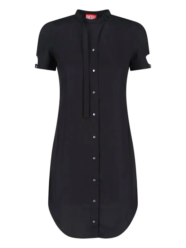 DIESEL® Lyocell Button-up Midi Dress - Black