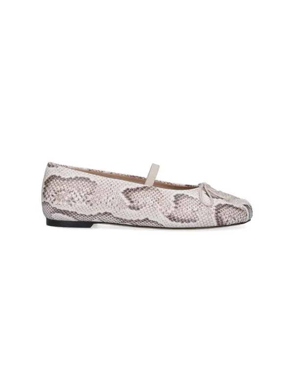 STUART WEITZMAN Light & Natural Goat Leather Ballet Flats