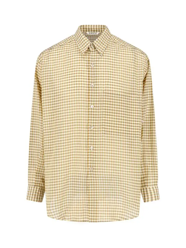Auralee Gingham Button-up Shirt