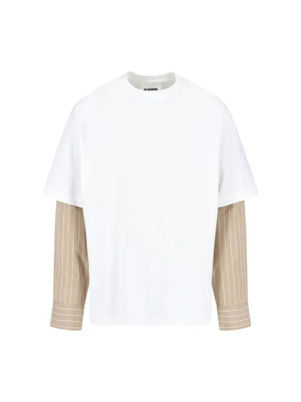 JIL SANDER Light & Natural 100% Cotton T-shirt - White