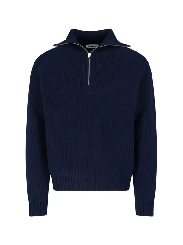 JIL SANDER 100% Wool Sweater - Blue