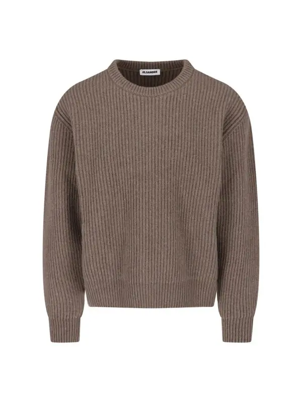 JIL SANDER Ribbed Knit Quarter-zip Pullover - Green