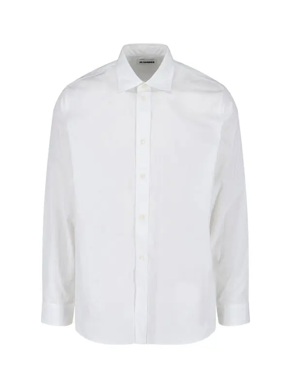 JIL SANDER Cotton Button-up Dress Shirt - White