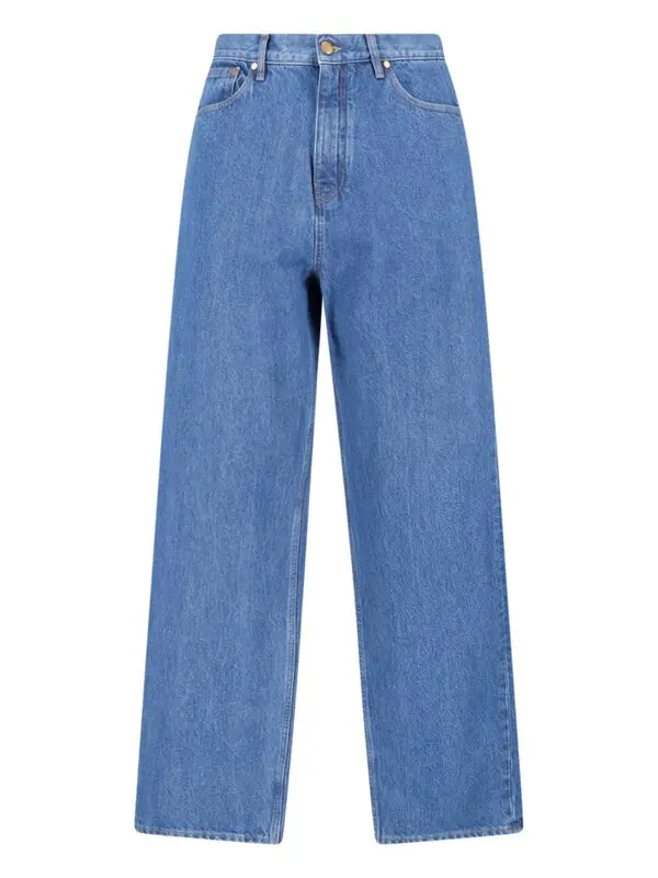 JIL SANDER 100% Cotton Denim Jeans - Blue