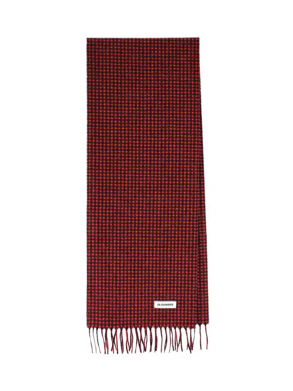 JIL SANDER 100% Virgin Wool Scarf - Red