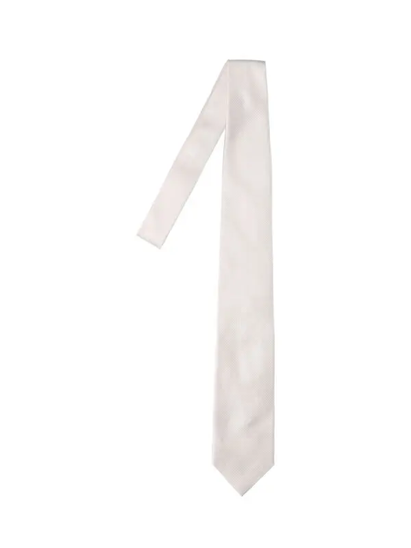 TOM FORD Mulberry Silk Neck Tie - White