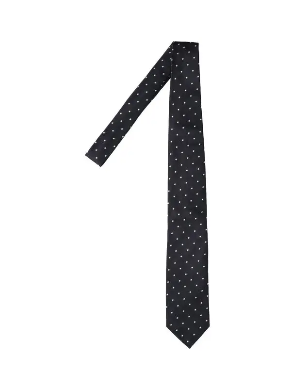 TOM FORD Mulberry Silk Polka Dot Neck Tie - Black