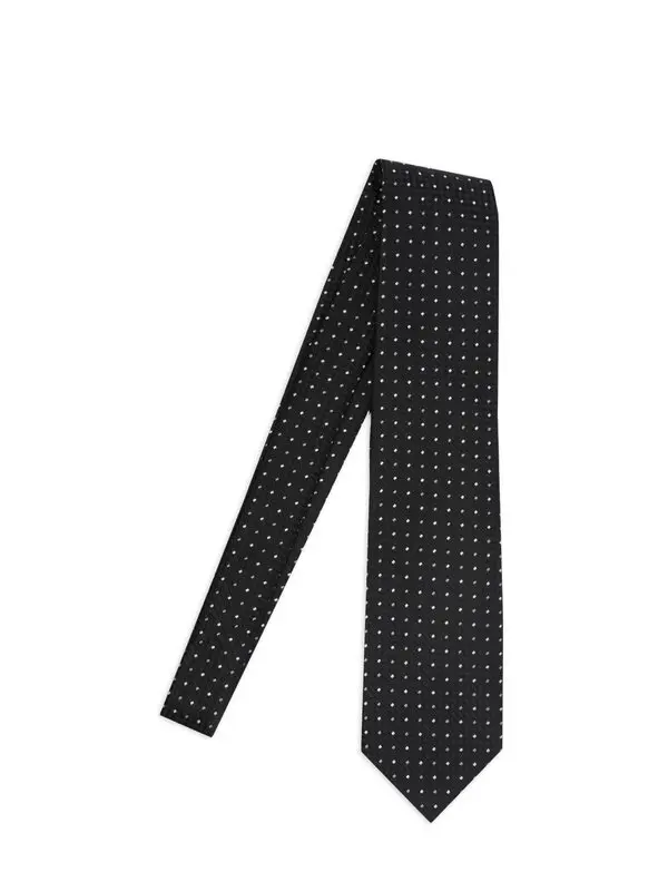 TOM FORD Textured Dot Silk Neck Tie - Black