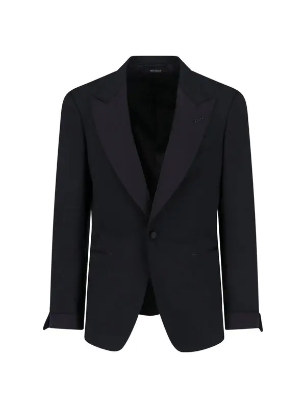 TOM FORD Wool-blend Stretch Jacket - Black