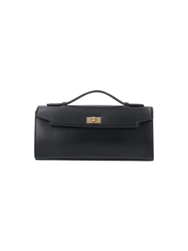 ANYA HINDMARCH Leather Handbag With Turn Lock - Black