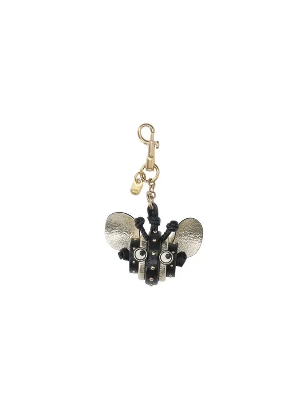ANYA HINDMARCH Leather Keychain Accessory - Black