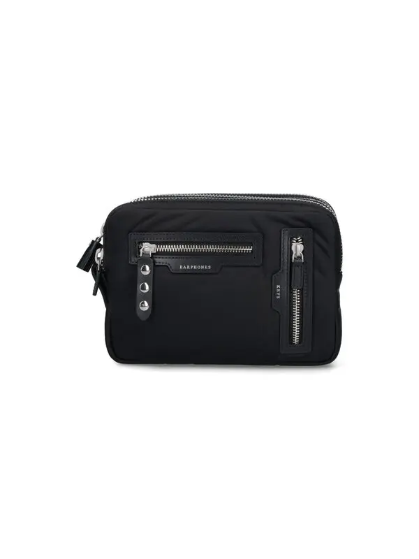 ANYA HINDMARCH Recycled Polyester Bag With Bos Taurus Leather Details - Black