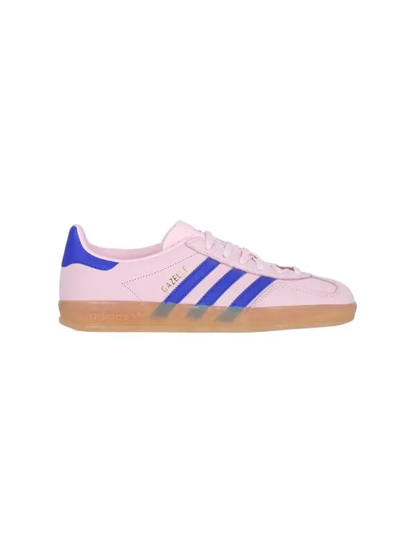Adidas Gazelle Low Top Lace Up Sneakers - Pink