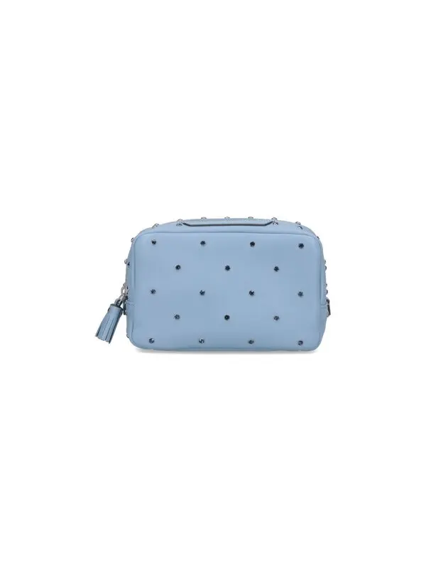 ANYA HINDMARCH Sheep Leather Crossbody Bag With Studded Detail - Blue
