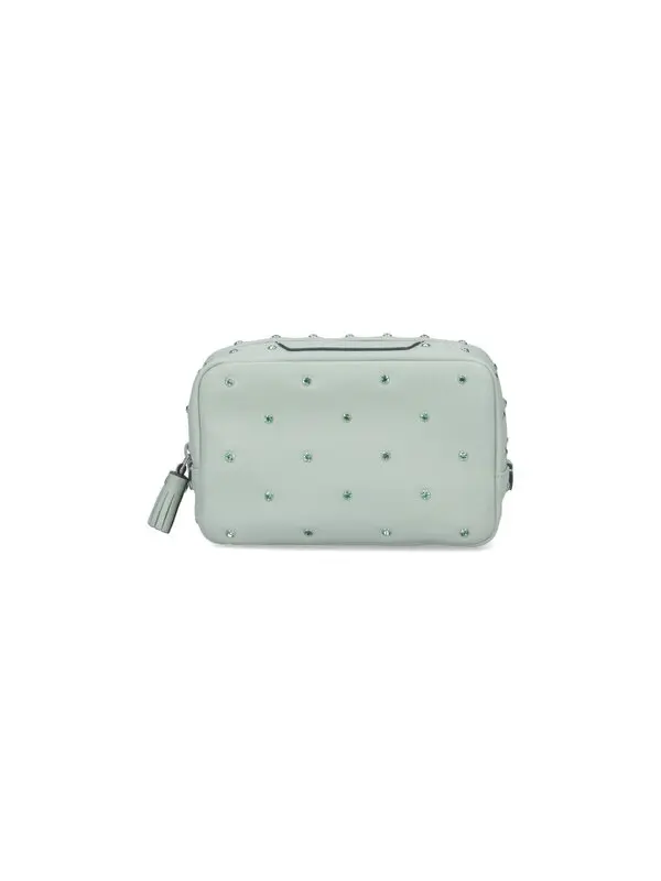 ANYA HINDMARCH Sheep Leather Crossbody Bag With Studded Detail - Green