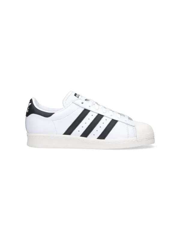 Adidas Leather Lace-up Sneakers - White