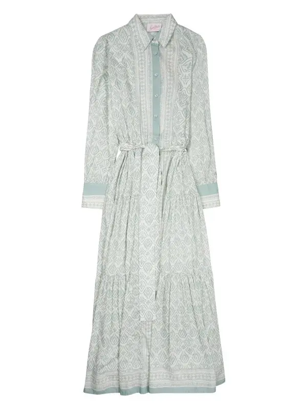 MC2 SAINT BARTH Printed Cotton Maxi Dress - Green