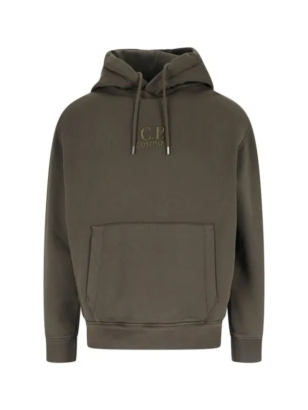 C.P. COMPANY Embroidered Logo Hooded Sweatshirt