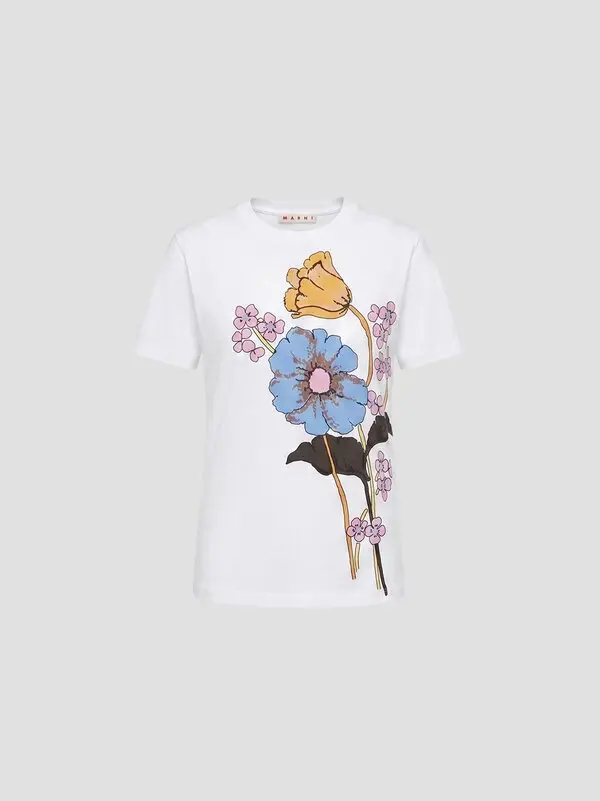 Marni 100% Cotton Floral Print T-shirt - Prw01