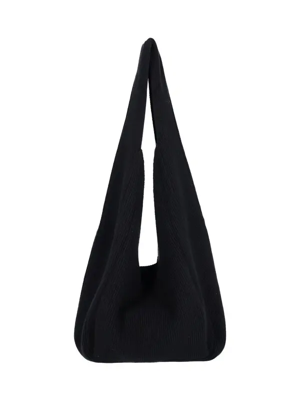 AYA MUSE Wool-cashmere Blend Shoulder Bag - Black