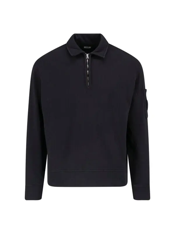 C.P. COMPANY 100% Cotton Sweatshirt With Half Zip