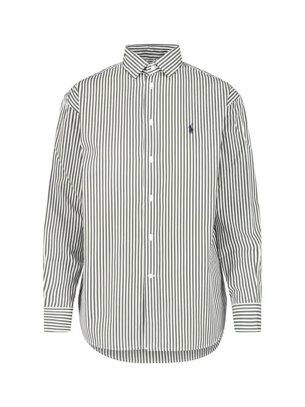 Polo Ralph Lauren 100% Cotton Classic Fit Button-up Shirt With Embroidered Logo - Green
