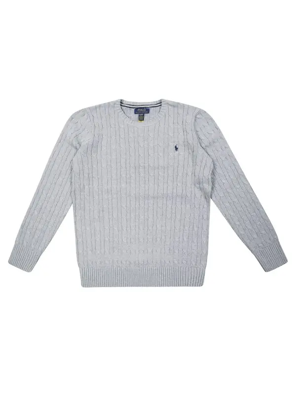 Polo Ralph Lauren Cable-knit Crewneck Long Sleeve Sweater - Grigio