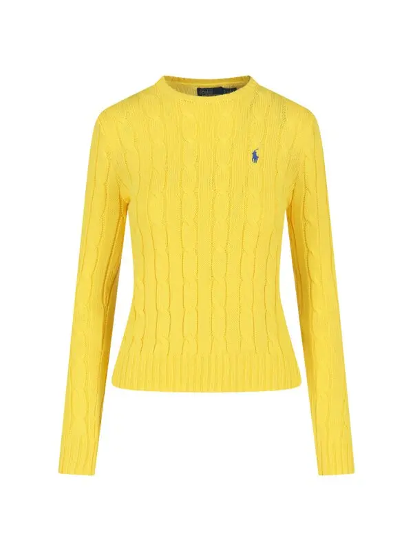 Polo Ralph Lauren Cable Knit Crewneck Sweater - Yellow