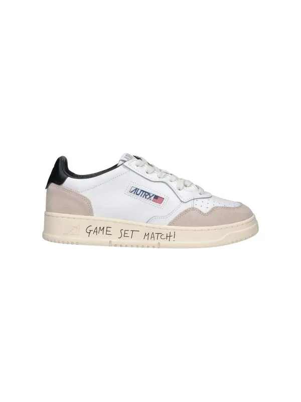 AUTRY Leather & Suede Low-top Sneakers - White
