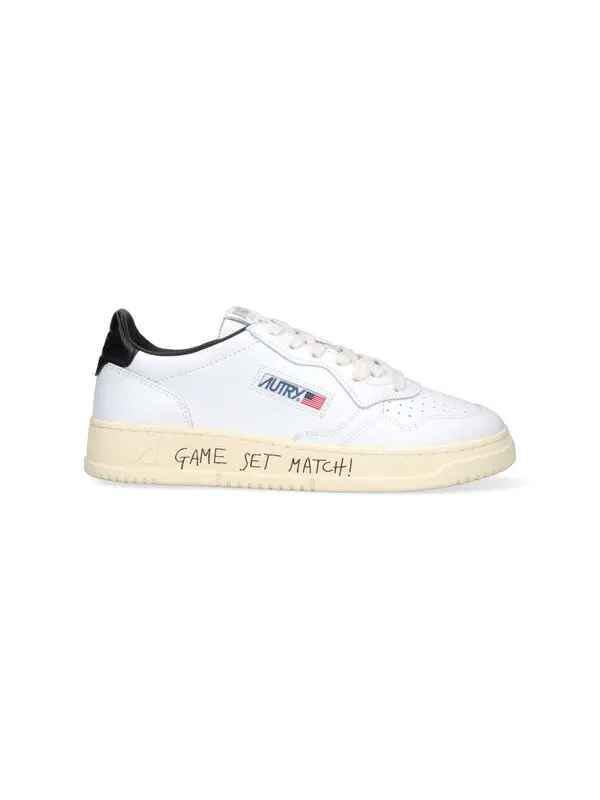AUTRY Premium Leather Lace-up Sneakers - White