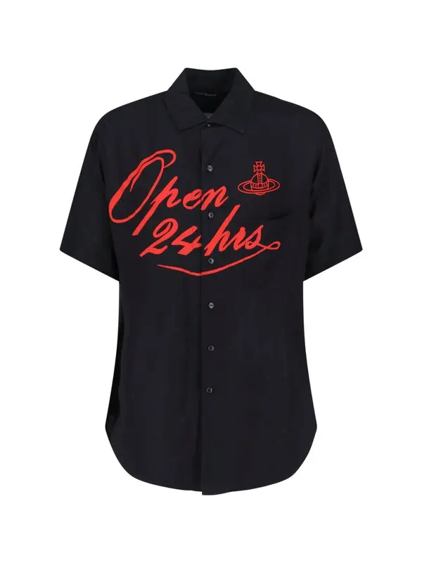VIVIENNE WESTWOOD 100% Viscose Shirt - Black
