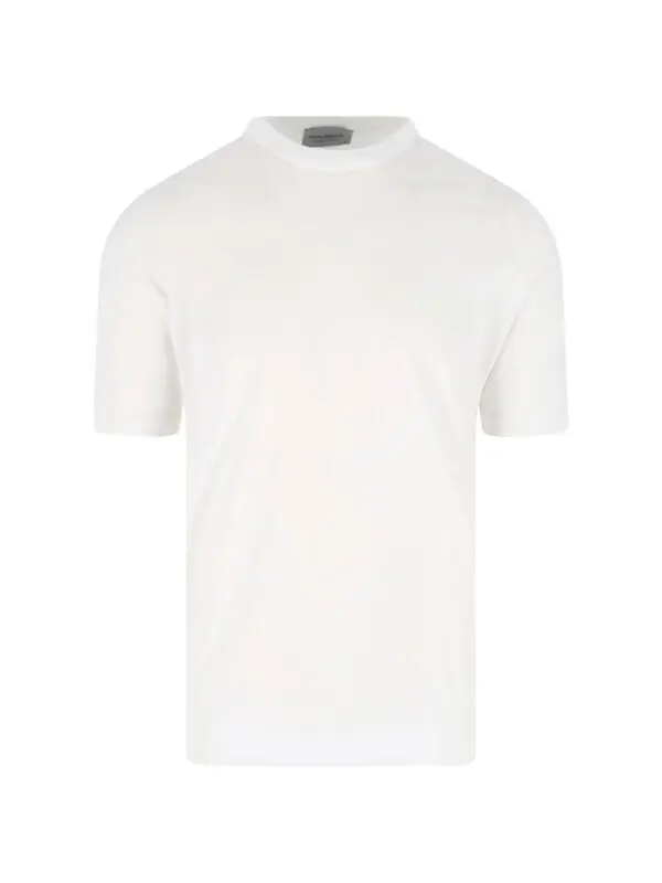 John Smedley Classic Crew Neck T-shirt In Cotton For - White