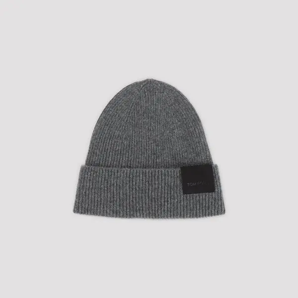 TOM FORD Ribbed Cashmere Hat - Grey