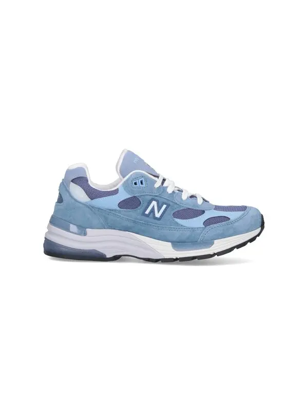NEW BALANCE 992 Suede Mesh Sneakers - Blue