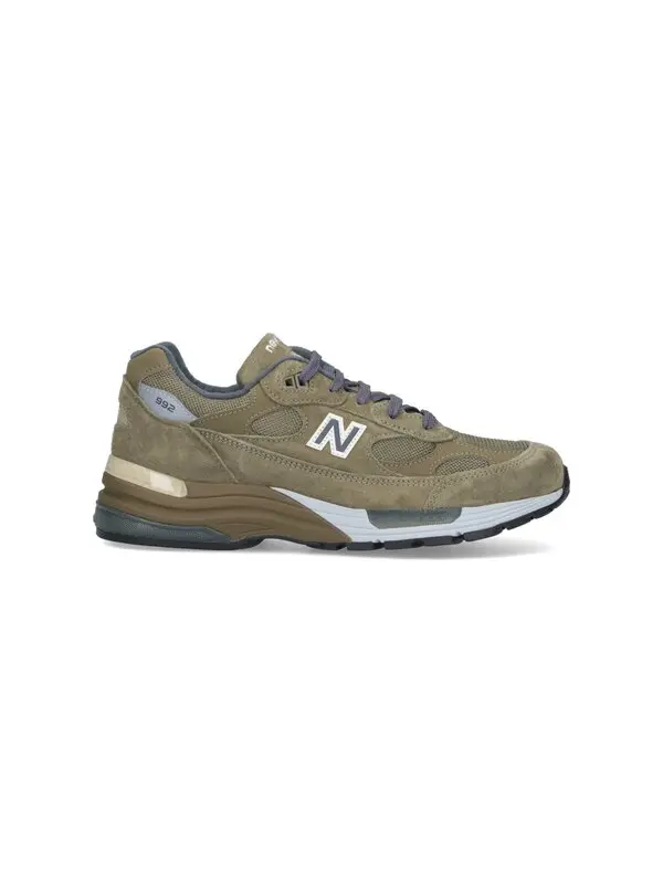 NEW BALANCE Suede And Mesh Sneakers - Green