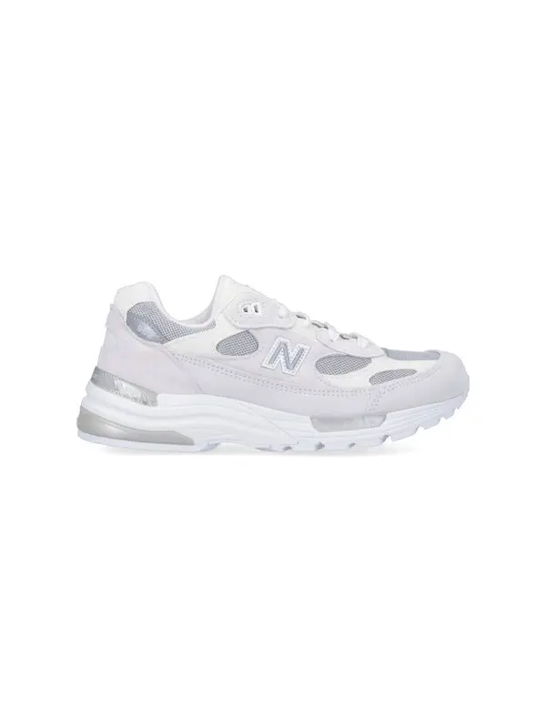 NEW BALANCE 992 Suede And Mesh Sneakers - Grey
