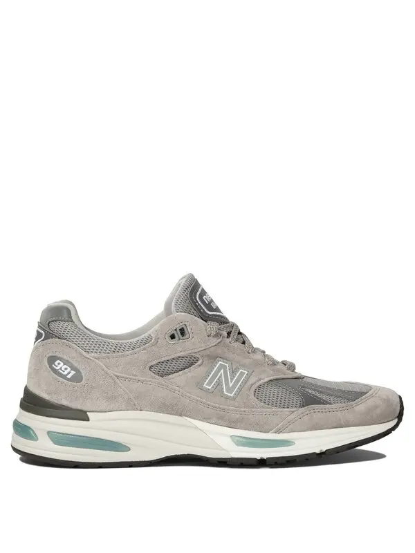 NEW BALANCE Suede And Mesh Paneled Lace-up Sneakers - Grey