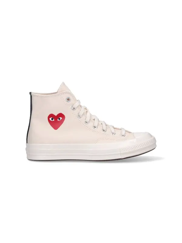 Play Comme Des Garcon High-top Canvas Sneaker - Beige