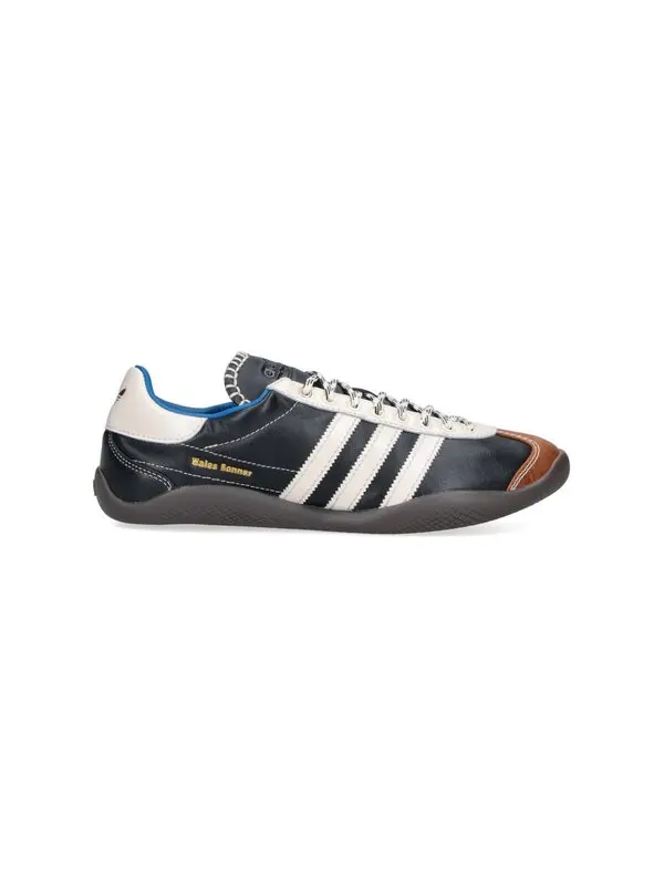 ADIDAS ORIGINALS BY WALES BONNER Premium Leather Lace-up Sneakers - Black